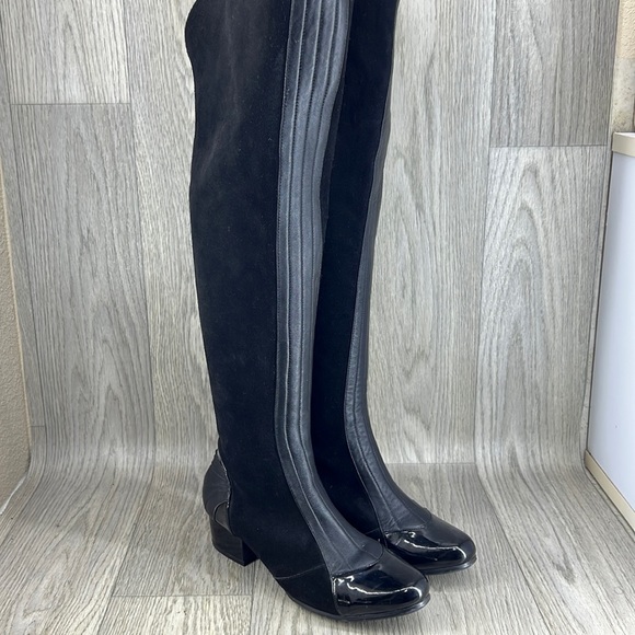 Sam Edelman | Shoes | Sam Edelman Black Leather Suede Cap Toe Zip Over ...